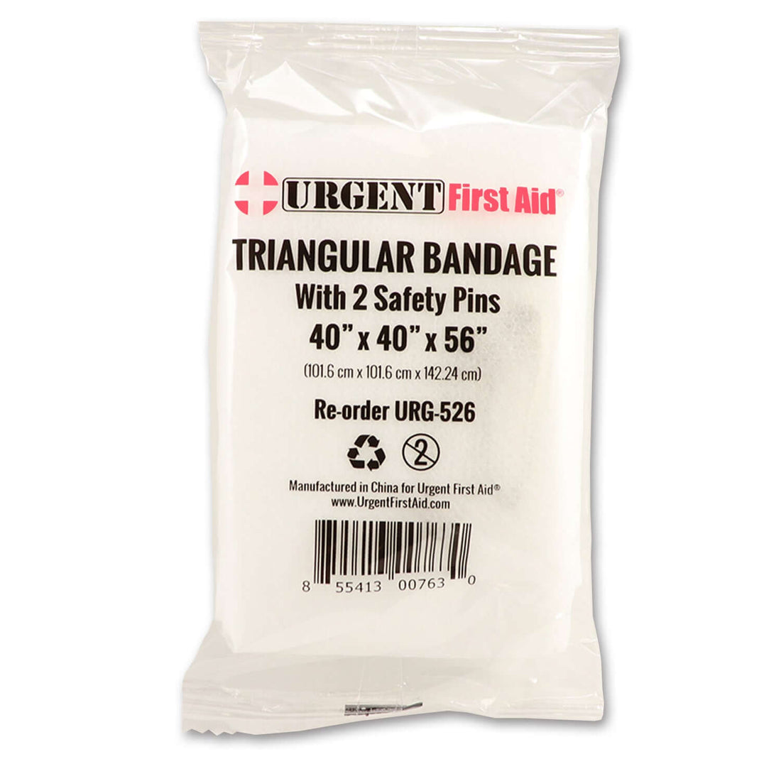 Triangular Bandage with 2 Safety Pins – Urgent First Aid®