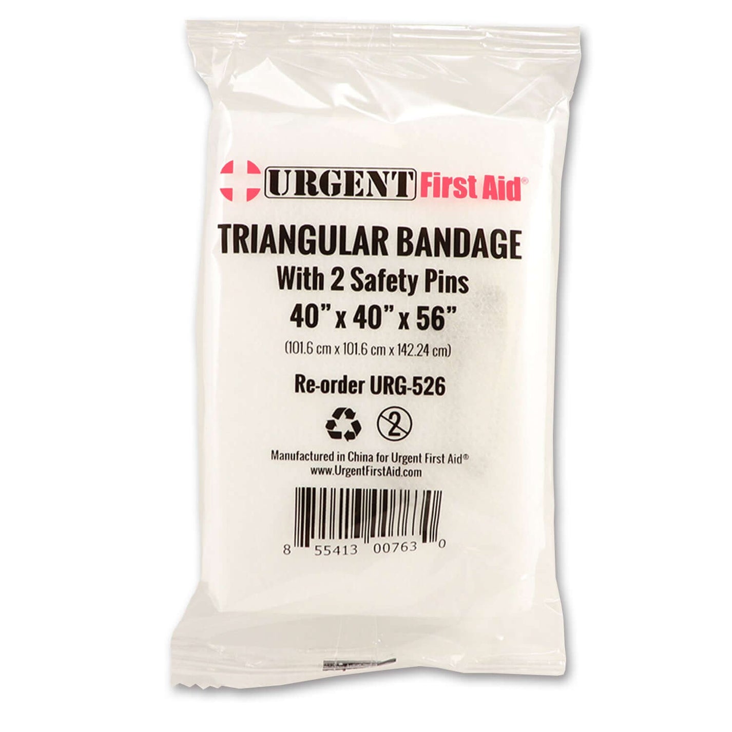 Triangular Bandage with 2 Safety Pins – Urgent First Aid®