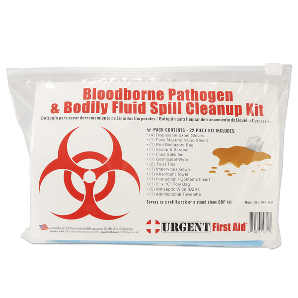 Bodily Fluid Clean Up Pack 22 Piece – Urgent First Aid®